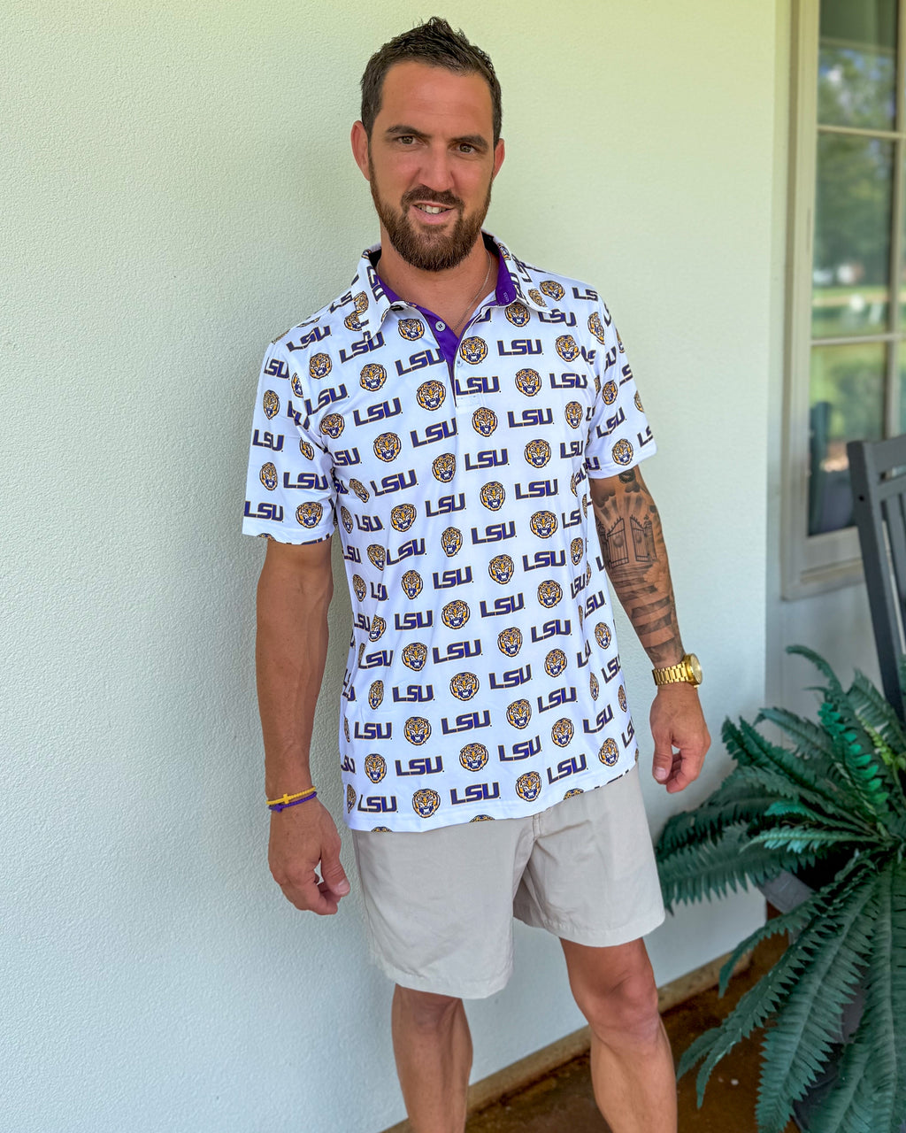 LSU Men’s Polo – Magnolia 23 Boutique